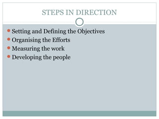 Directing - Management | PPT