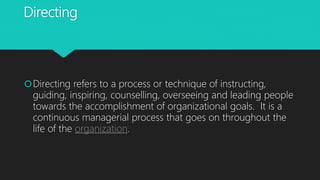 Directing | PPT