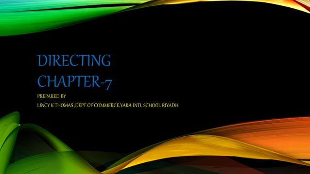 Directing- | PPT