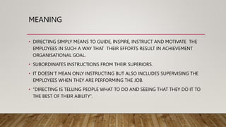DIRECTING | PPT