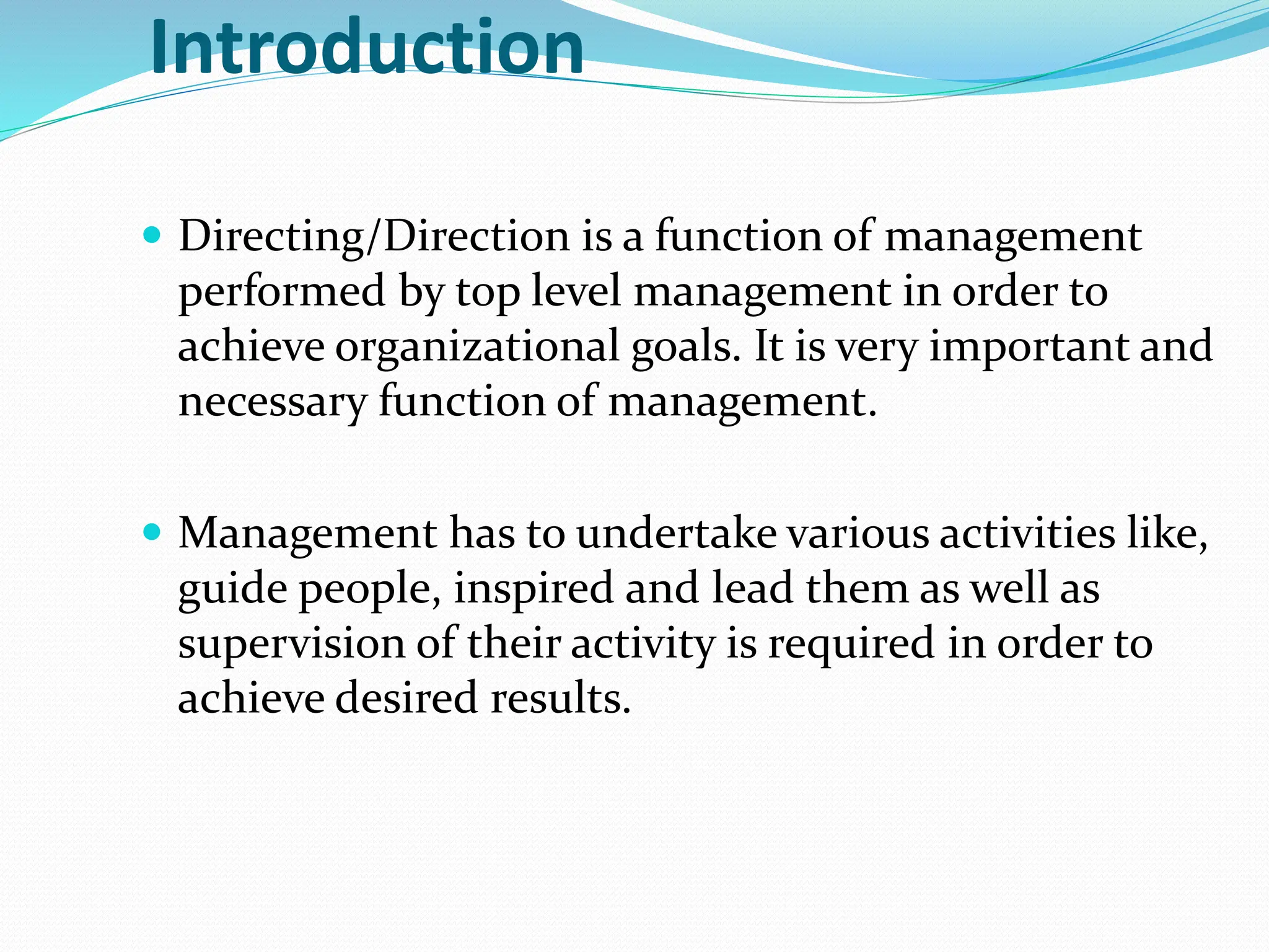 PPTS for Directing Fourth Managerial Function | PPTX