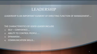Directing and managerial leadership | PPTX