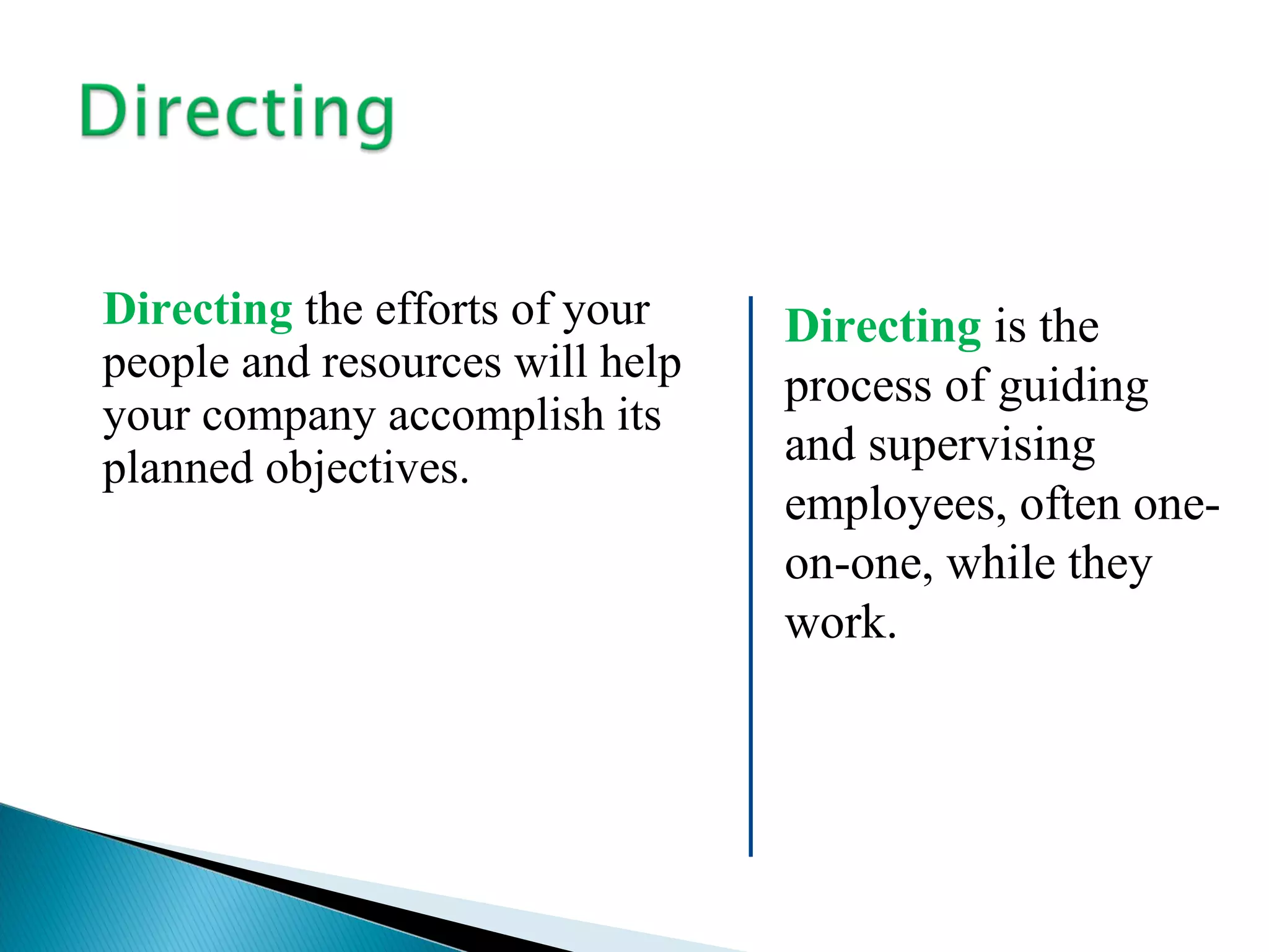 Directing & controling | PPT