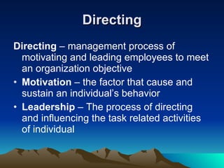 Directing implementation | PPT