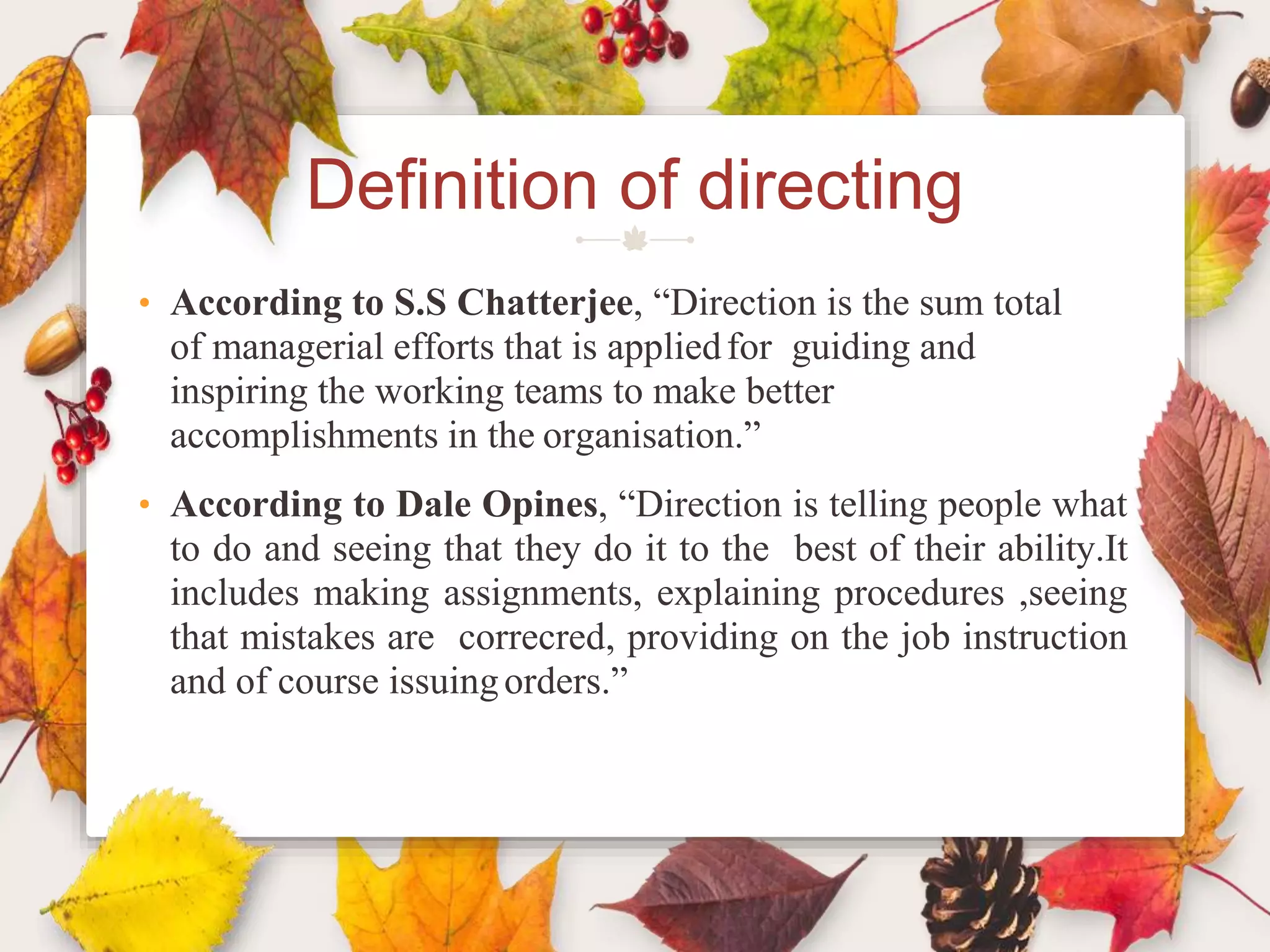 Directing process | PPTX