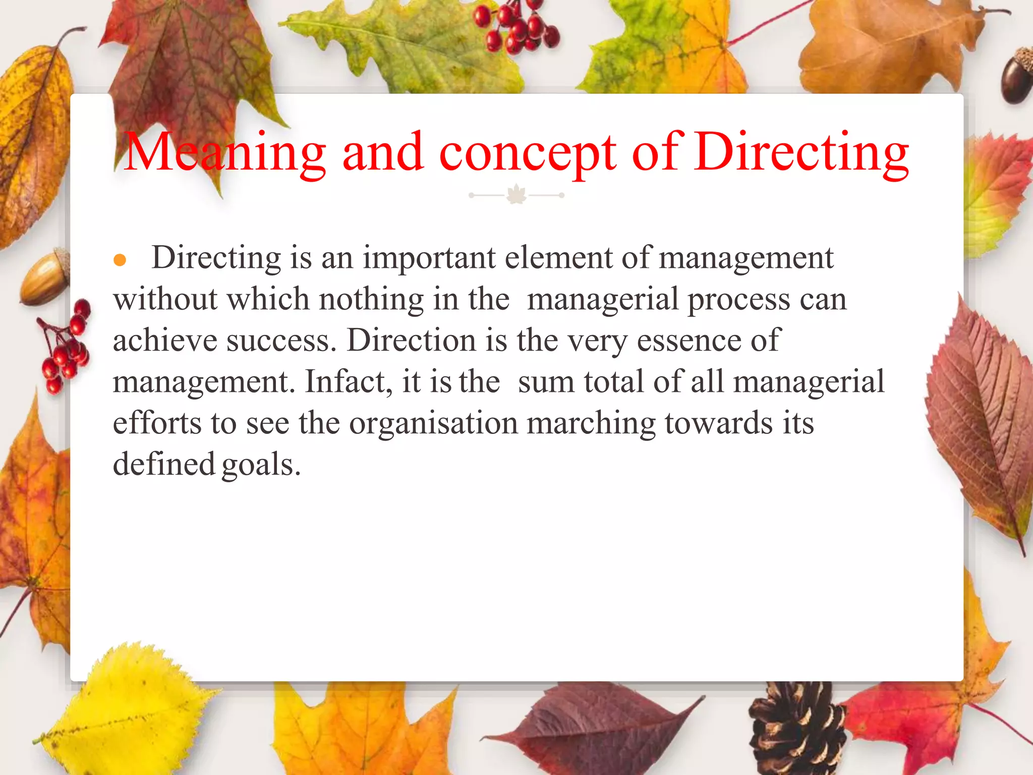 Directing process | PPTX