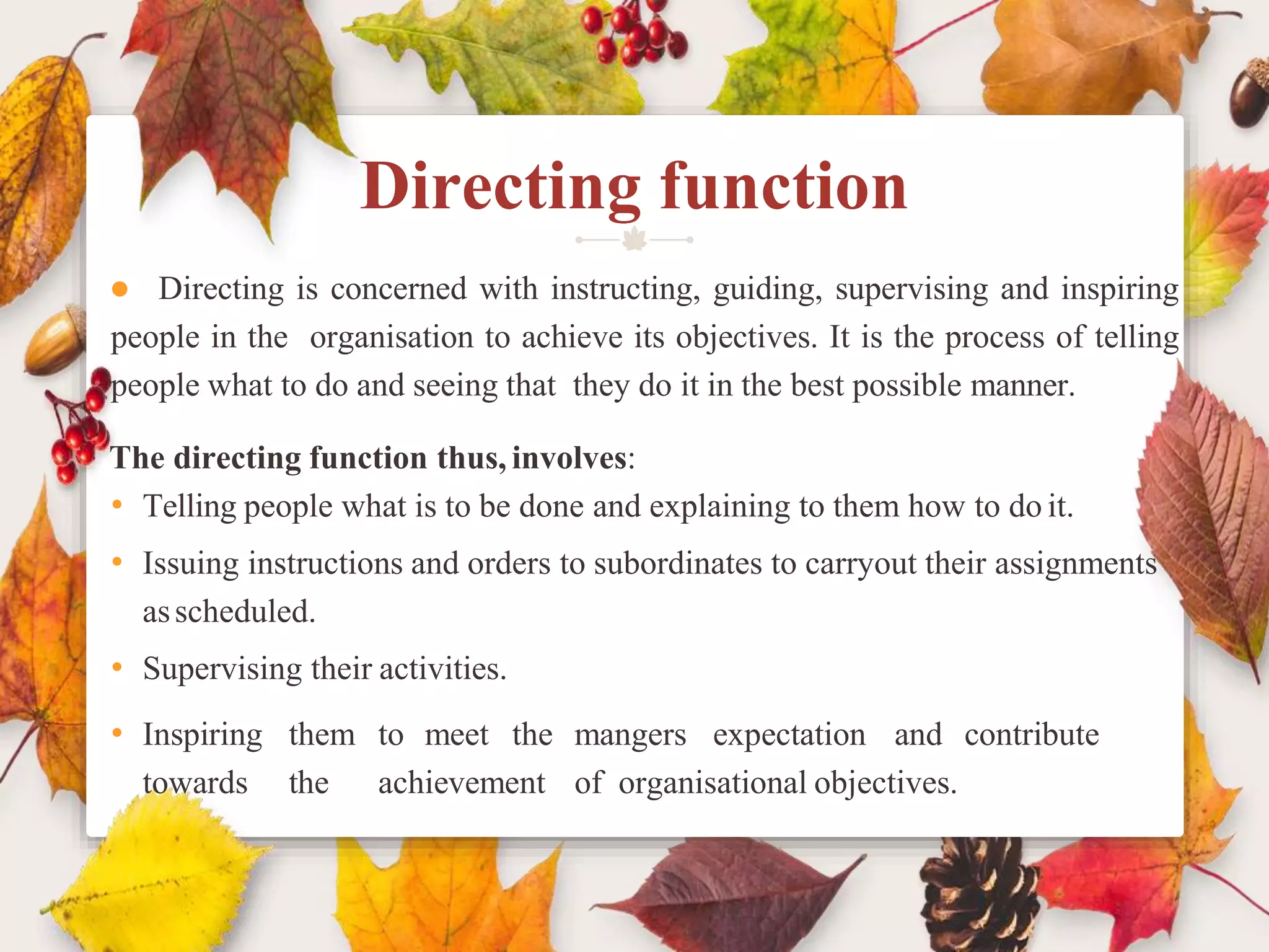 Directing process | PPTX