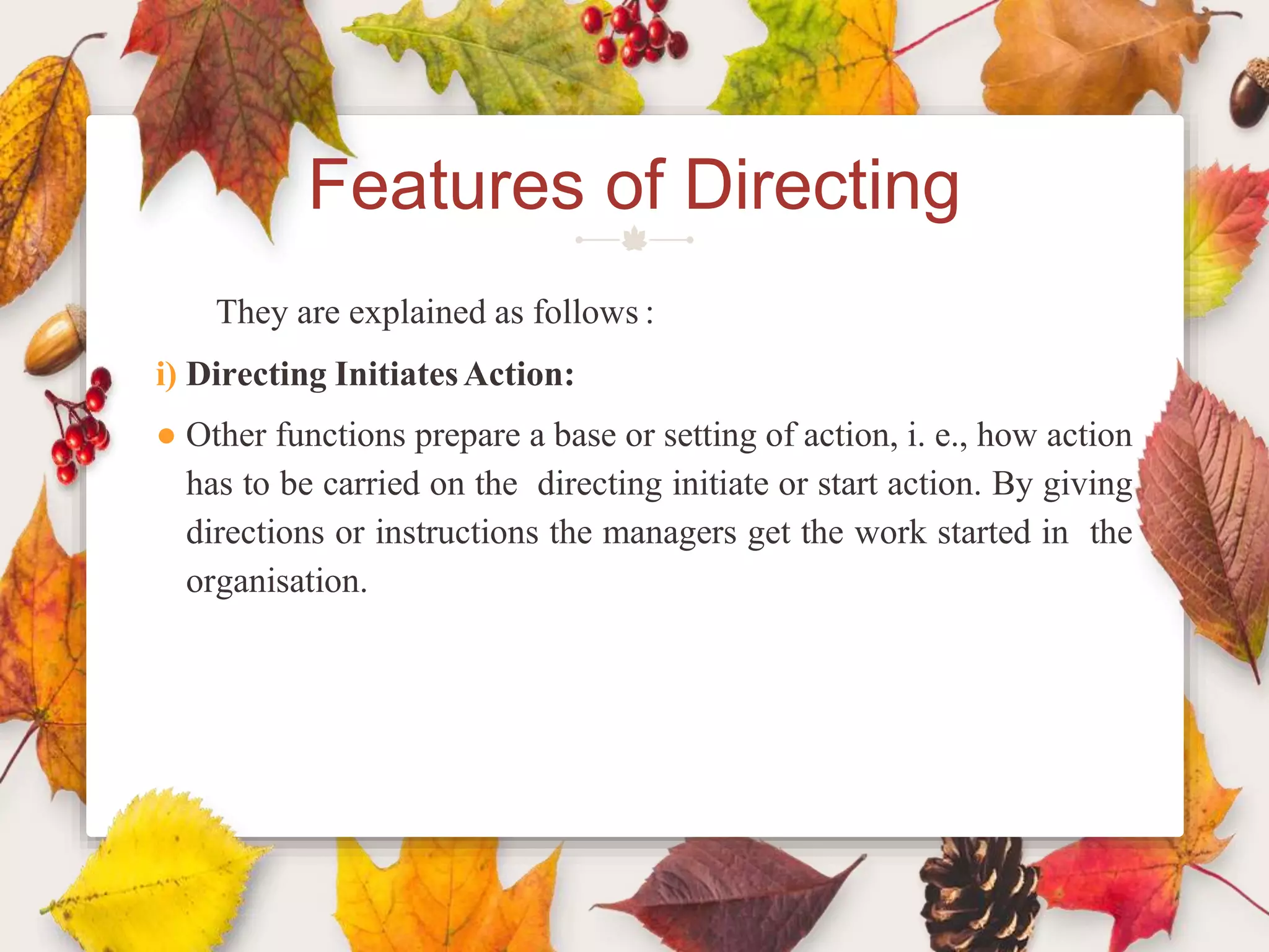 Directing process | PPTX