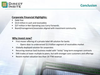 Direct insite investor presentation october 2014 | PPT