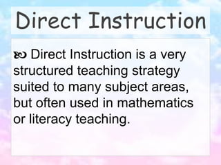 Direct instruction in math | PPTX