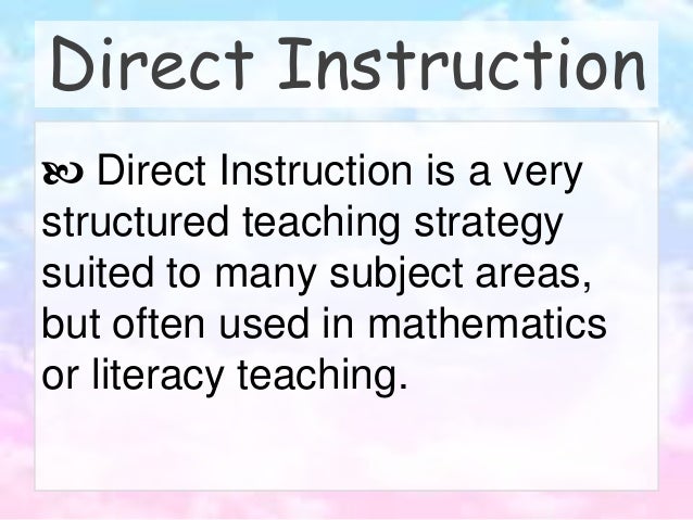Direct instruction in math