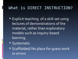 Direct instruction | PPT