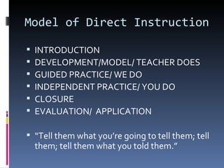 Direct instruction | PPT