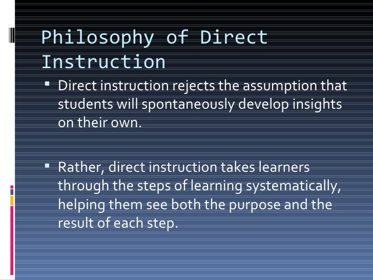 Direct instruction