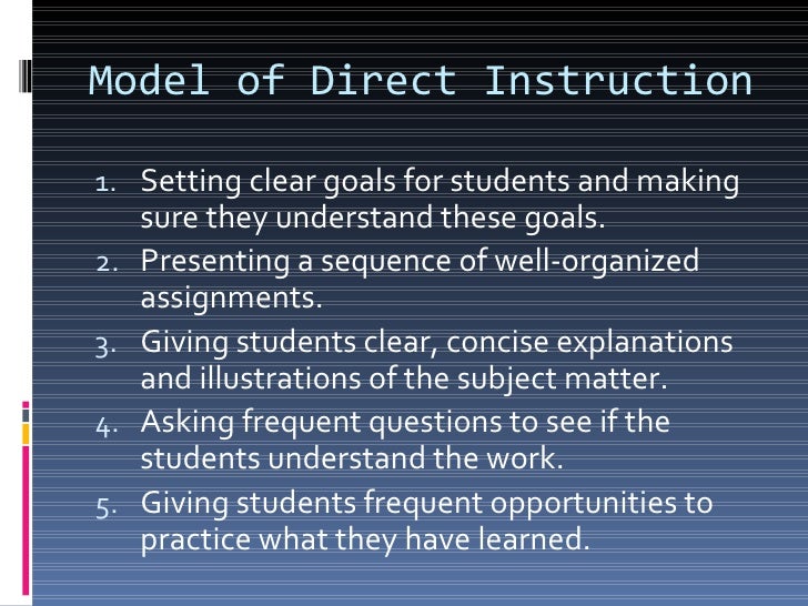 Direct instruction