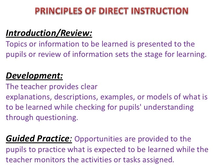 Direct instruction