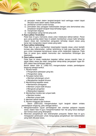 Direct instruction | PDF