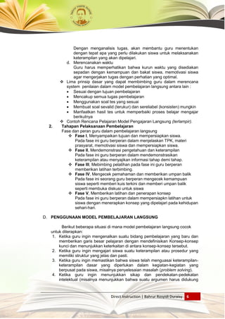 Direct instruction | PDF