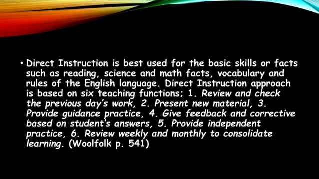 Direct instruction | PPTX