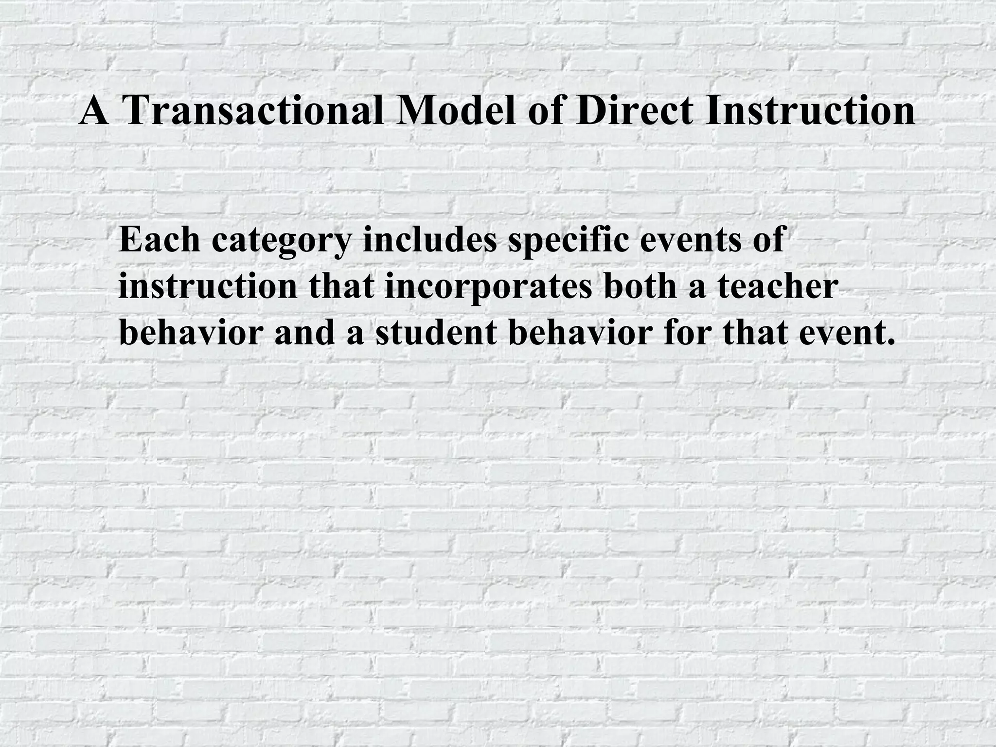 ST101: Direct Instruction | PPT