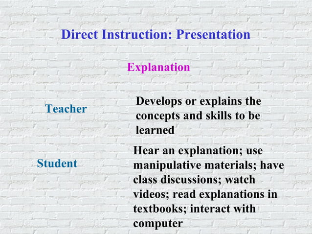 ST101: Direct Instruction | PPT