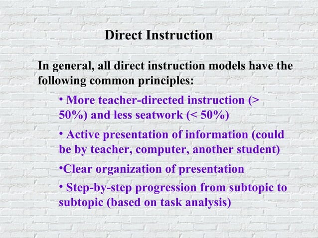 ST101: Direct Instruction | PPT