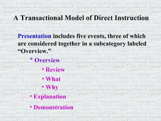 ST101: Direct Instruction | PPT