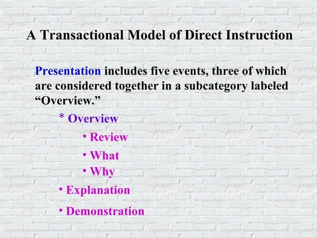 ST101: Direct Instruction | PPT