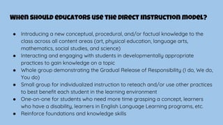 Direct Instruction Model | PPTX | Special Education | Education