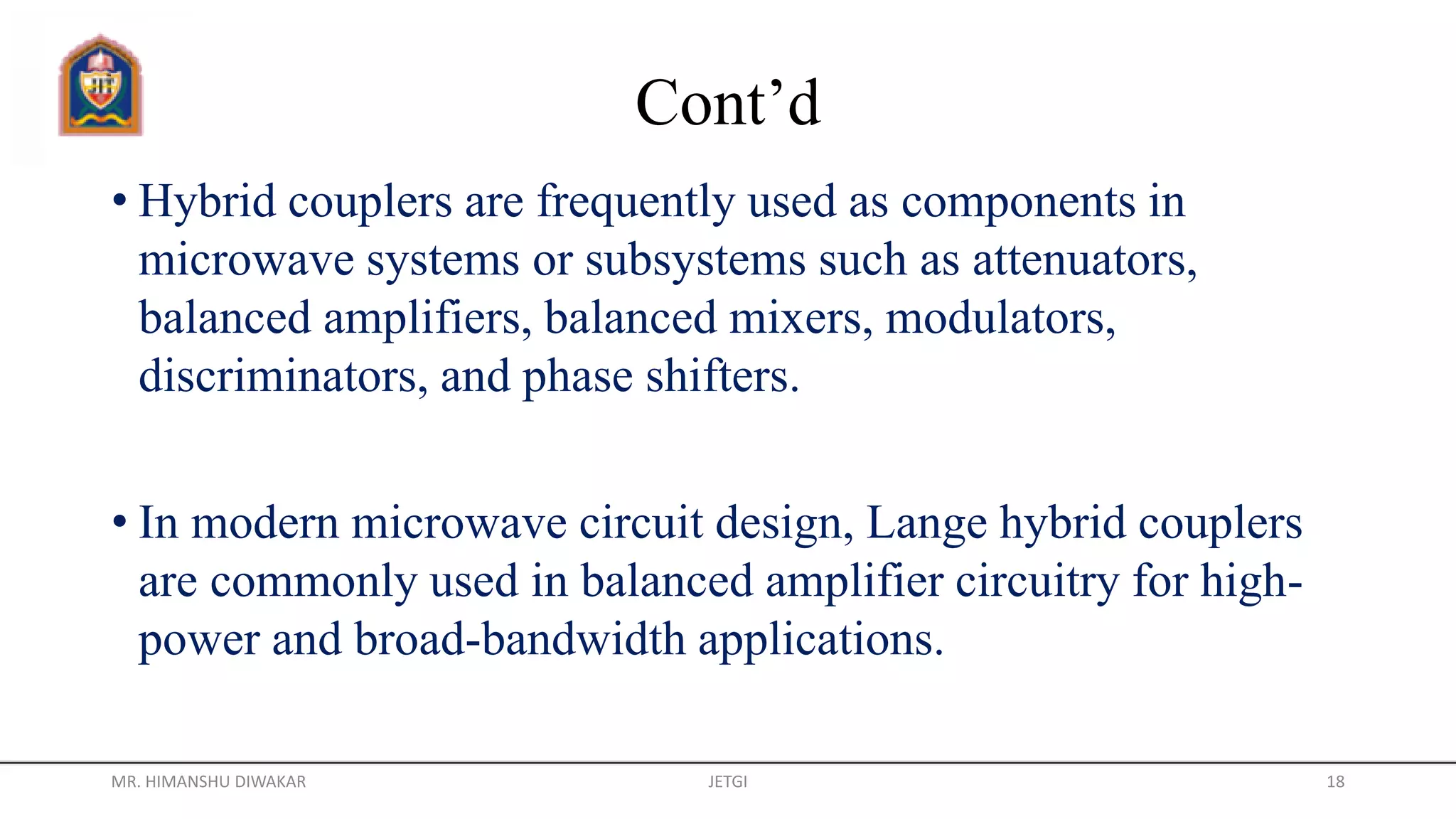 Directional couplers 22 | PPTX