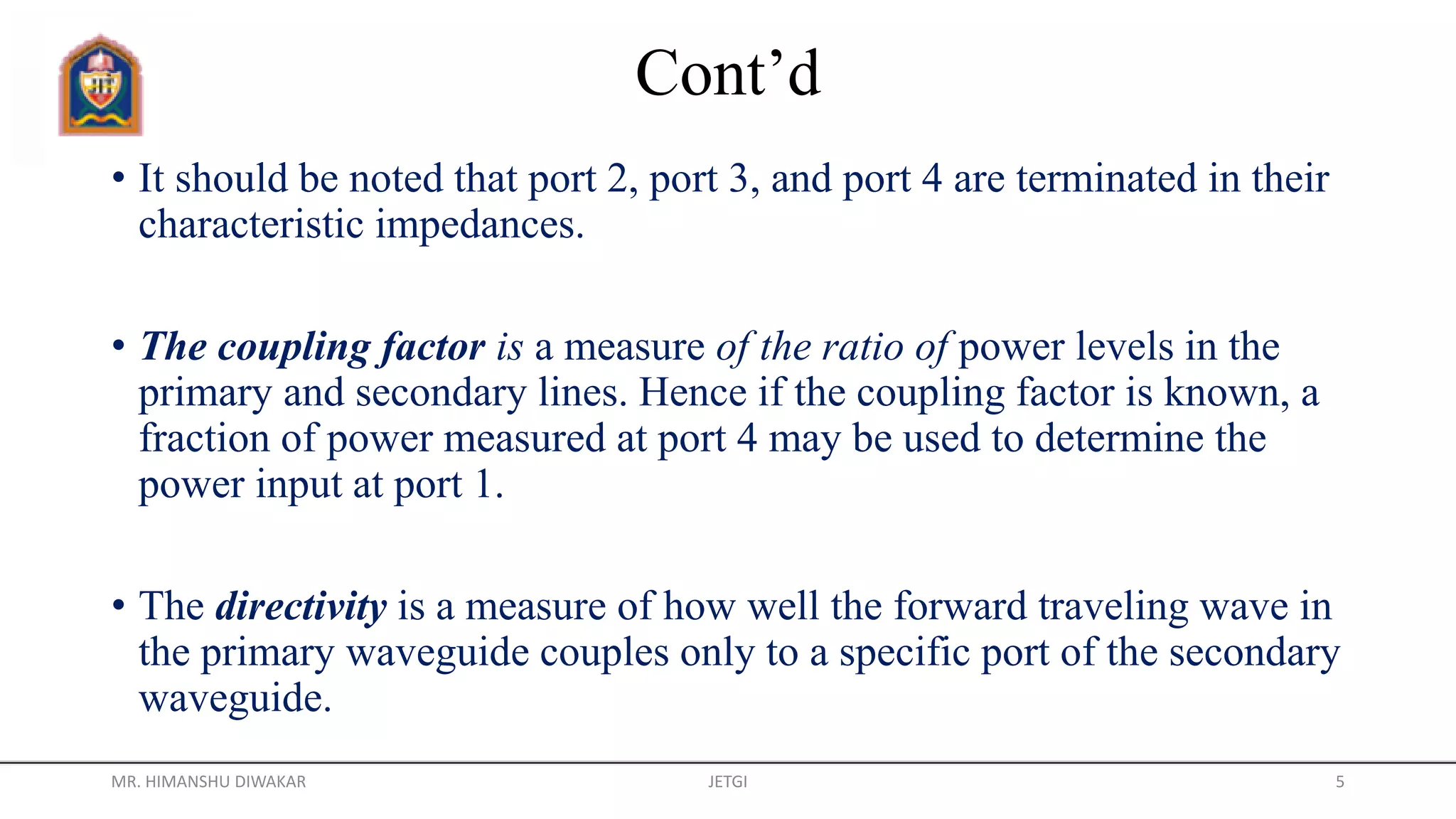 Directional couplers 22 | PPTX