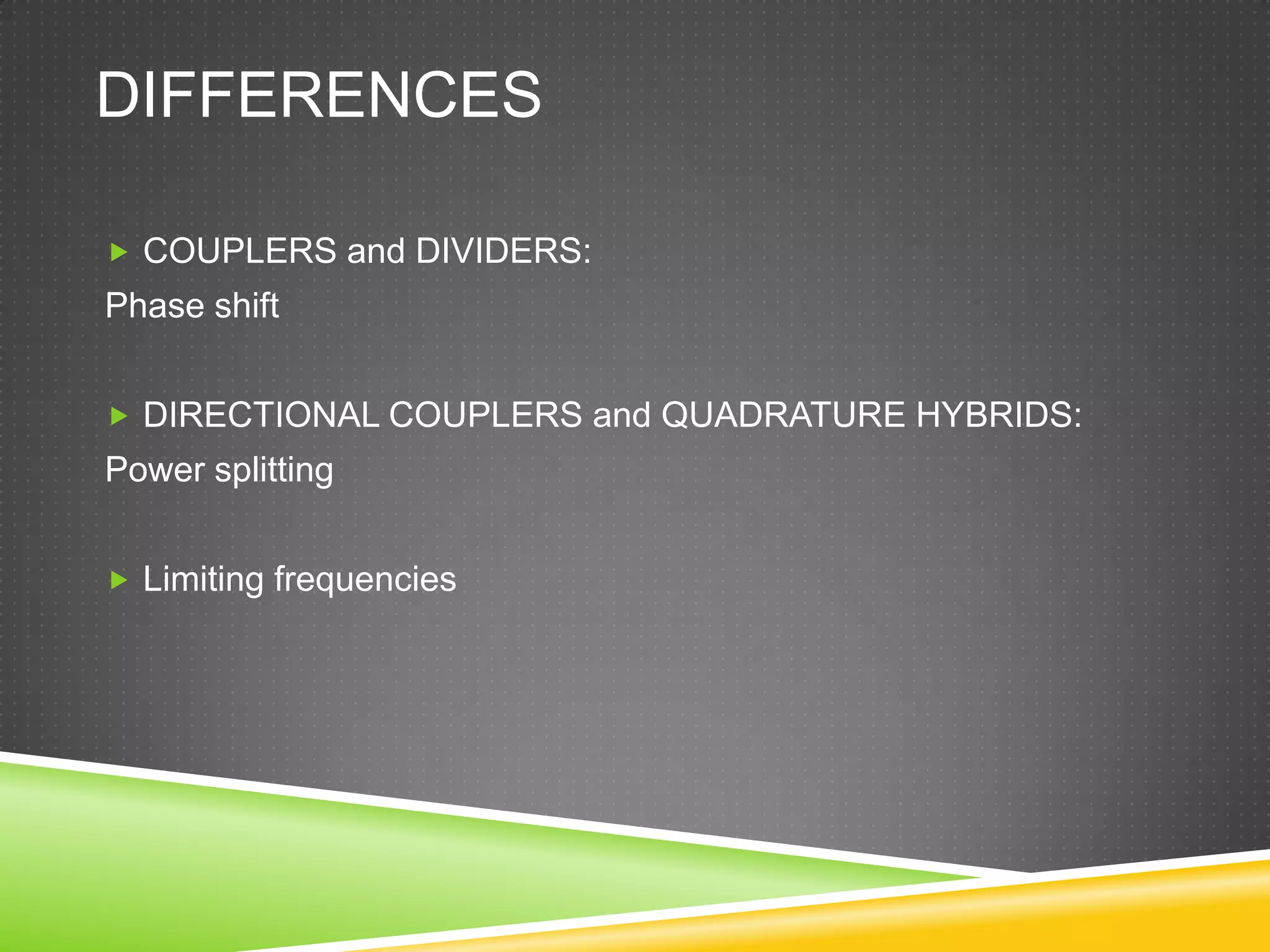 Directional couplers ppt for microwave engineering | PPTX