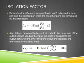 Directional couplers ppt for microwave engineering | PPTX