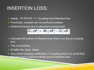 Directional couplers ppt for microwave engineering | PPTX