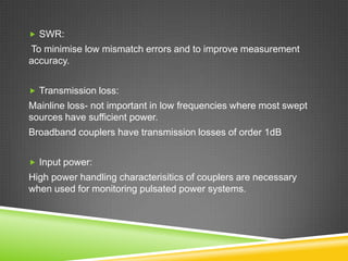 Directional couplers ppt for microwave engineering | PPTX