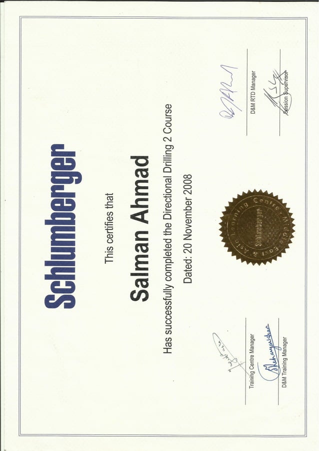 Directional drilling 2 training certificate | PDF