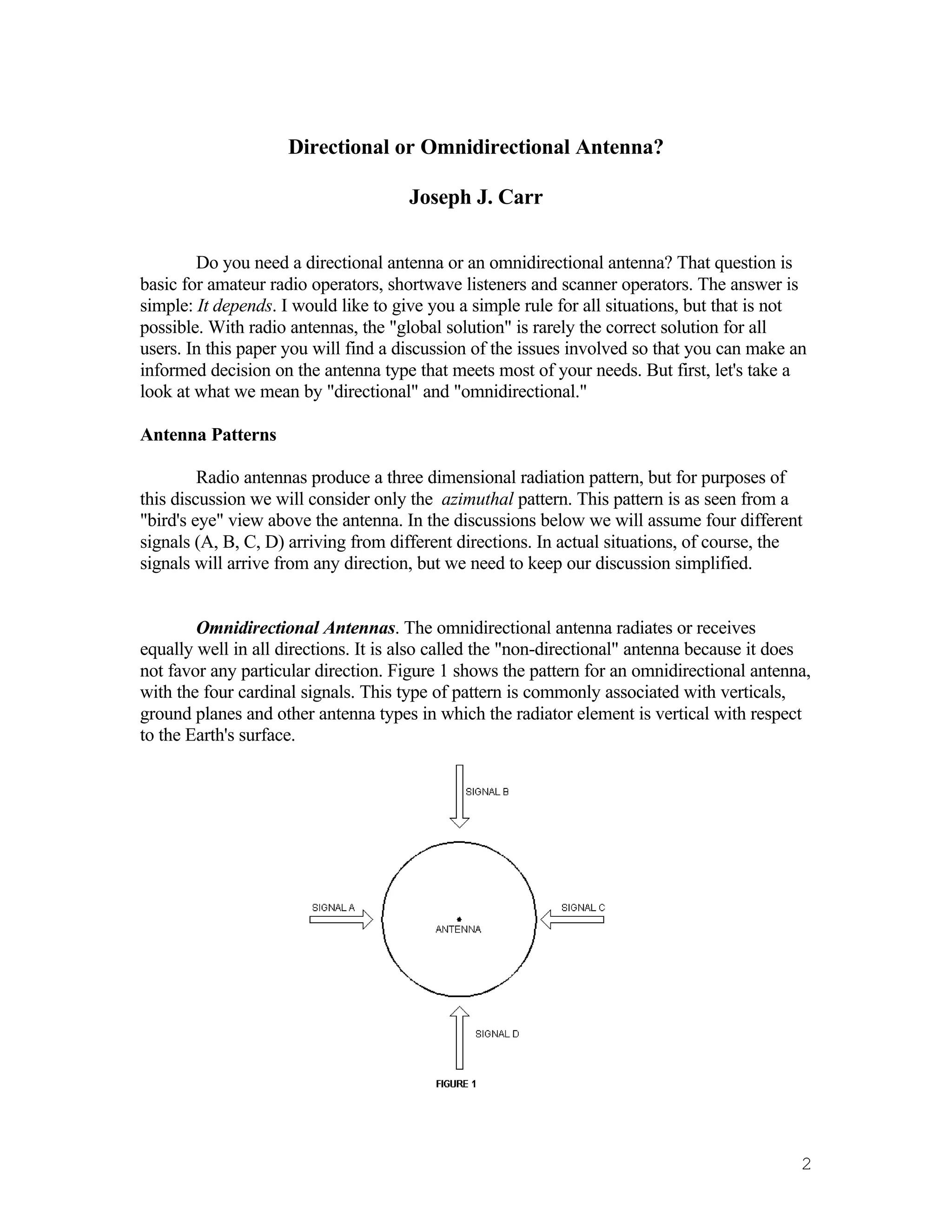 Directional omni-directional antennas | PDF