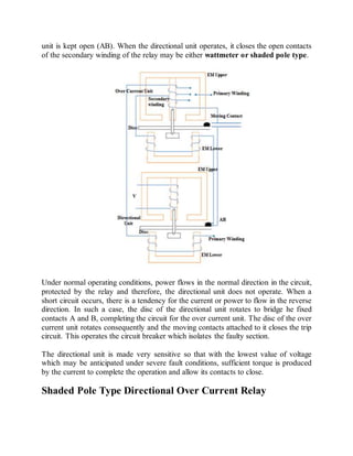 Directional over current relay | DOCX