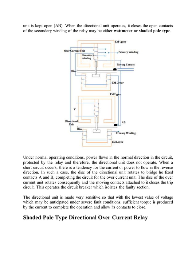 Directional Over Current Relay Docx Physics Science