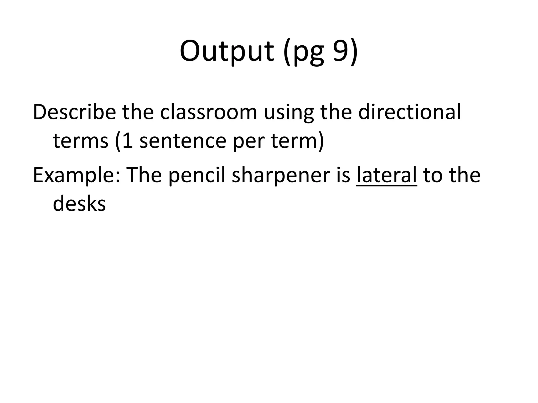 Directional terms | PPTX