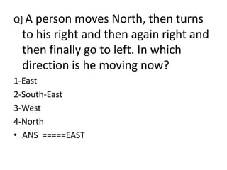 Direction and distance topic for aptitude | PDF