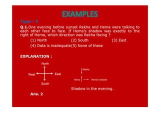 Direction and distance topic for aptitude | PDF