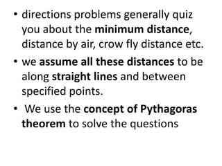 Direction and distance topic for aptitude | PDF