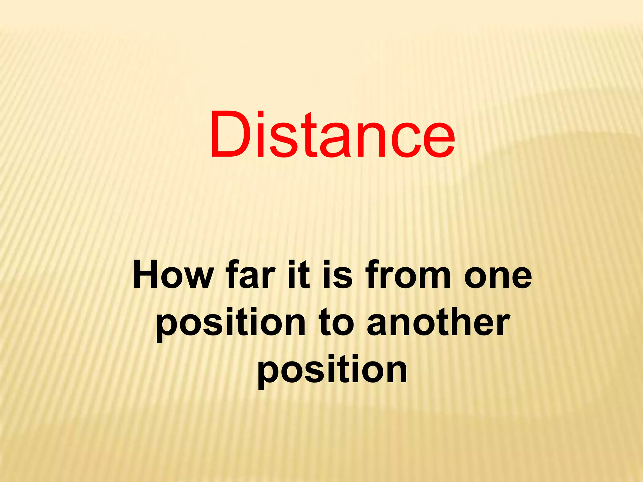 Direction, distance and time | PPTX
