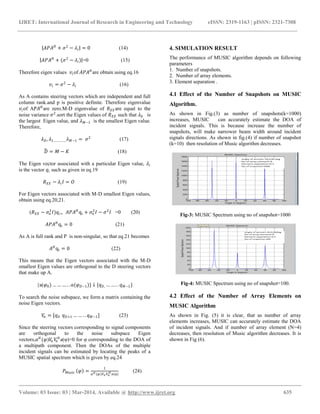 Direction of arrival estimation using music algorithm | PDF