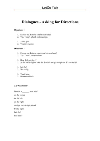Directions | PDF
