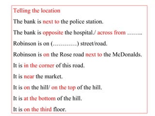 Asking for and giving Directions | PPT