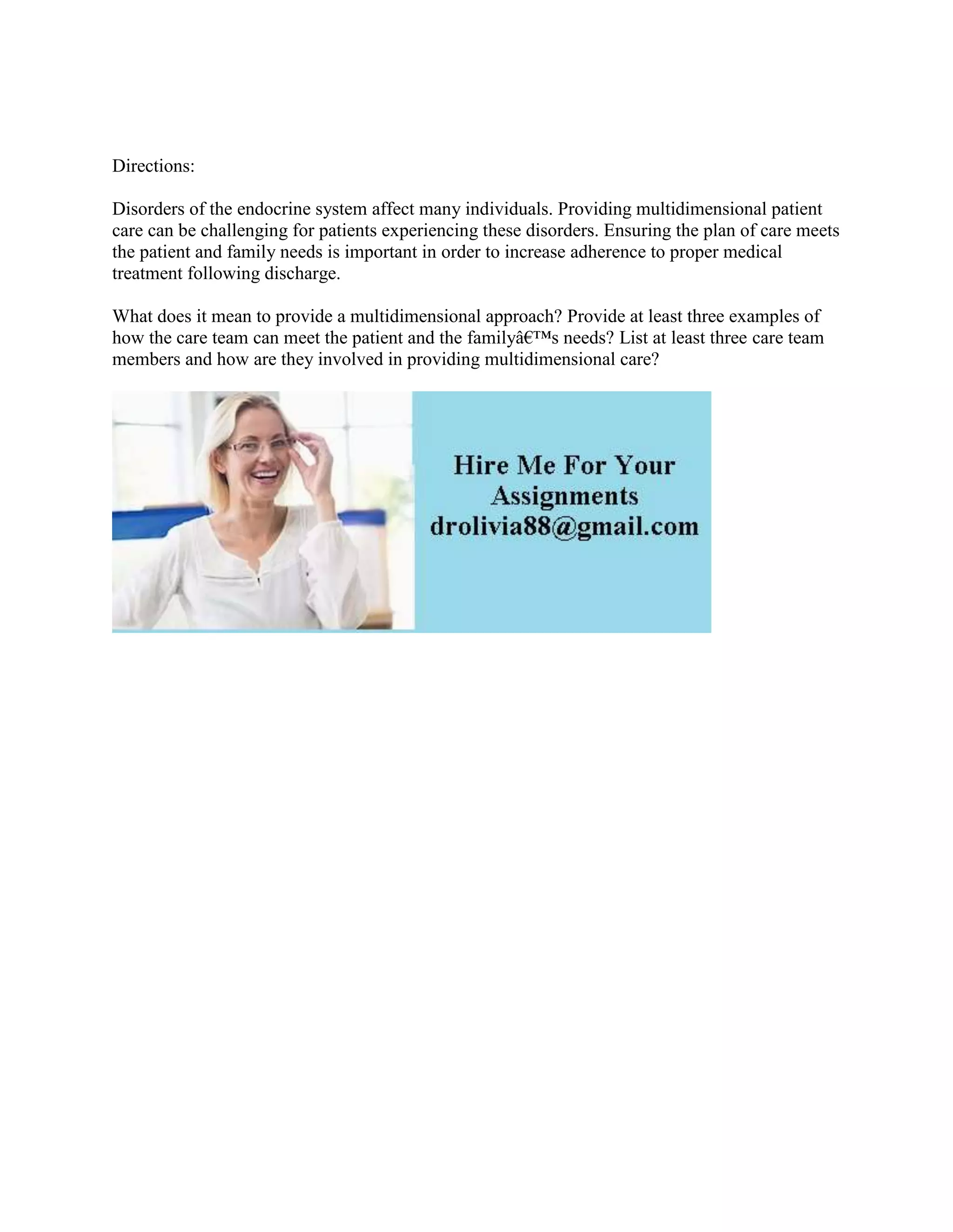 Directions-Disorders of the endocrine system affect many individuals-.docx