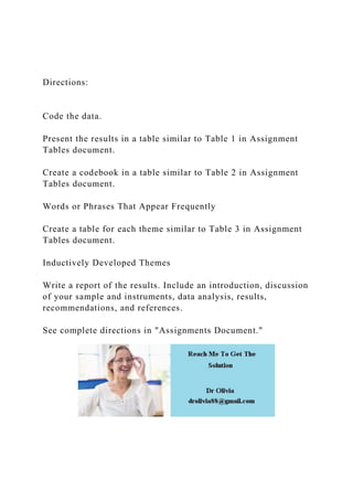 DirectionsCode the data.Present the results in a tabl.docx