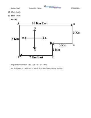 Direction sense test tricks | PDF